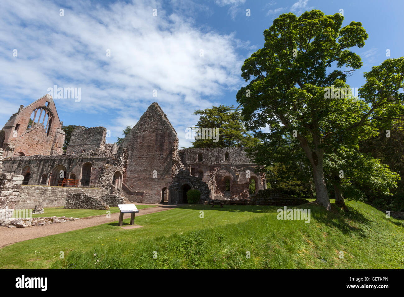 South view of Dryburgh Abbey, Dryburgh, Scottish Borders, Scotland ...