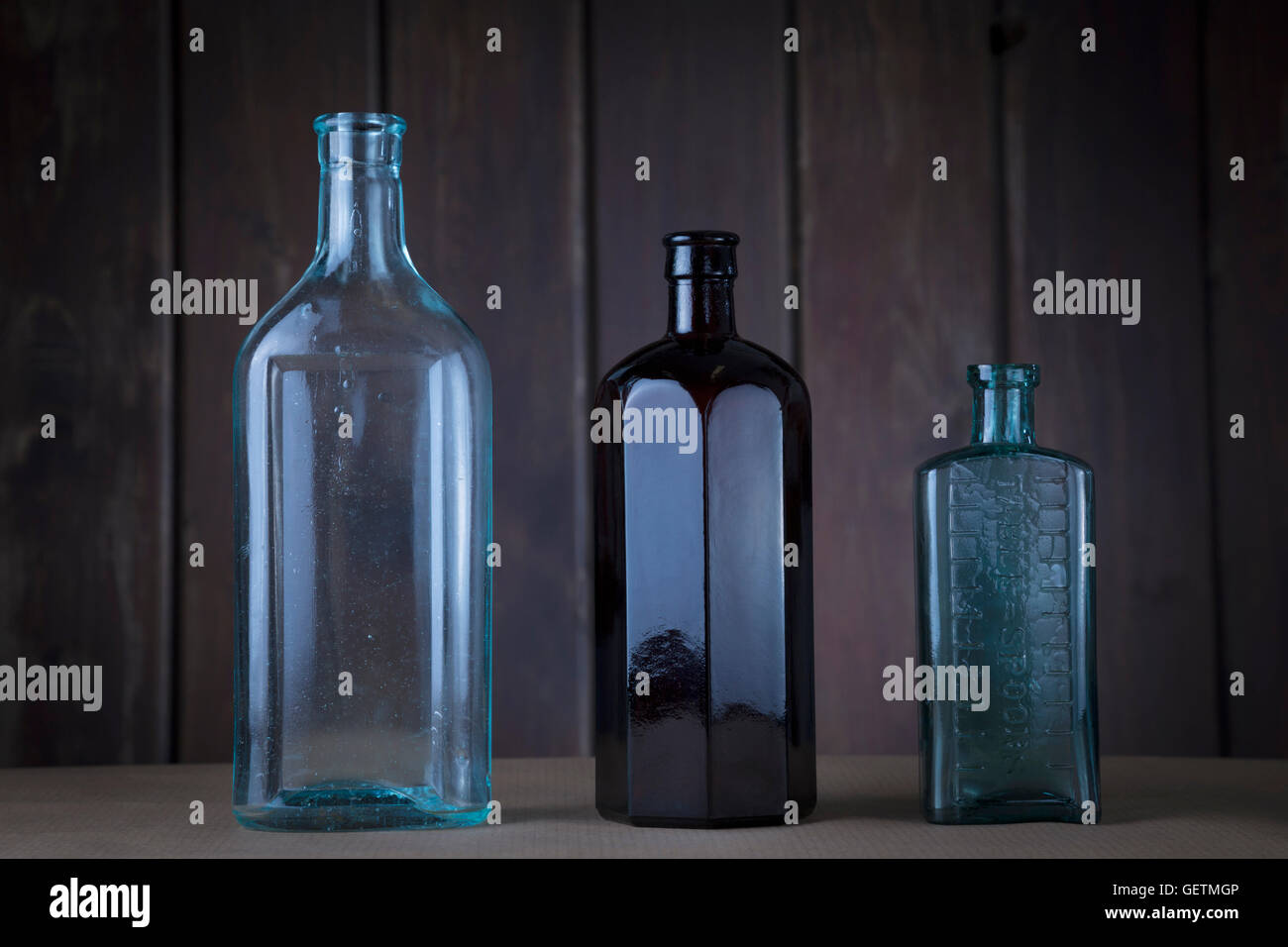 Glass octagonal bottle hi-res stock photography and images - Alamy