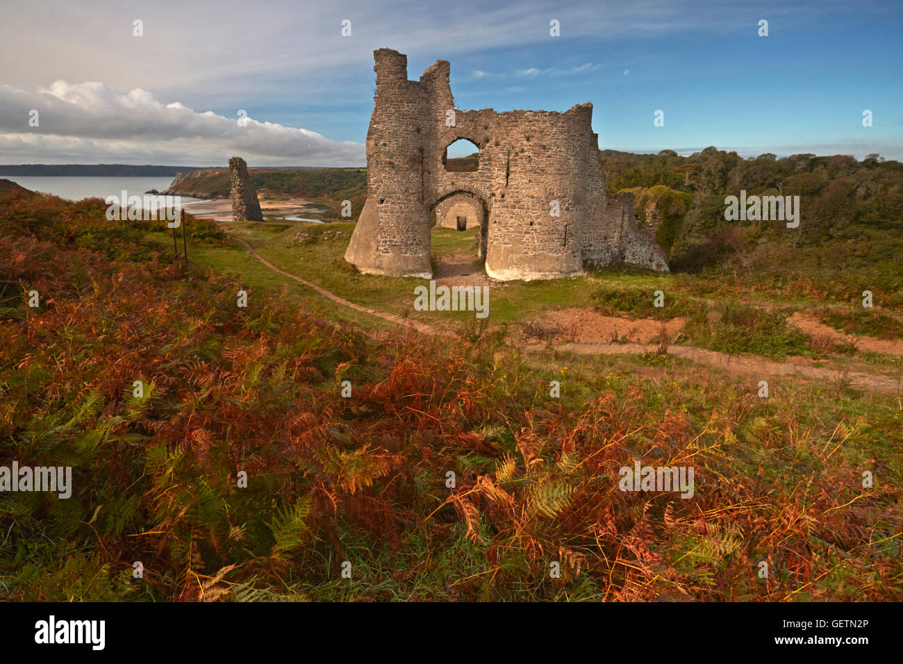 Pennard castle ruins hi-res stock photography and images - Alamy