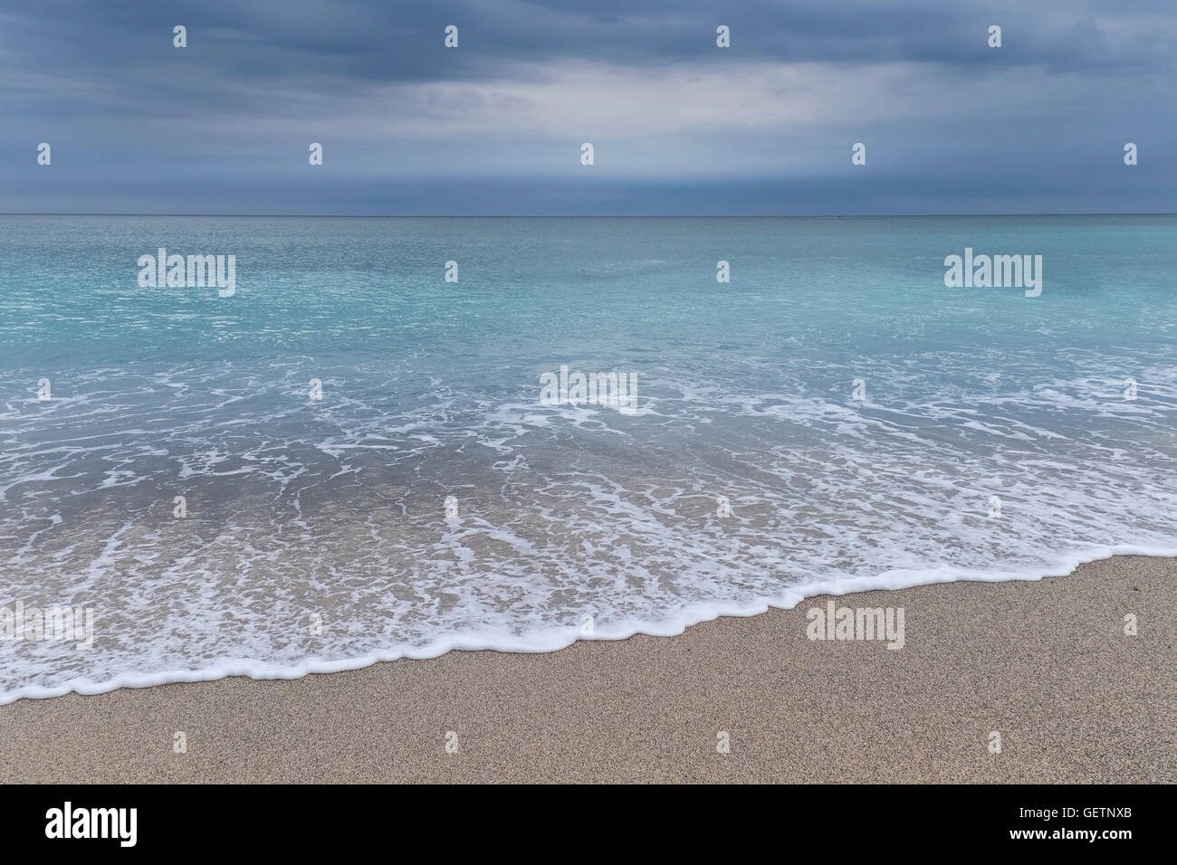 Calm sea at Fistral beach in Newquay in Cornwall Stock Photo - Alamy