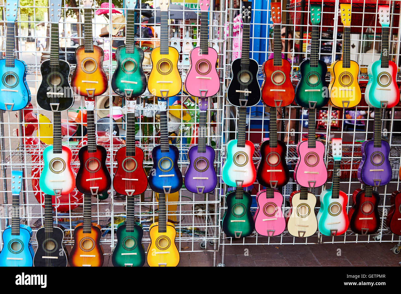 Display of mini guitars Stock Photo - Alamy