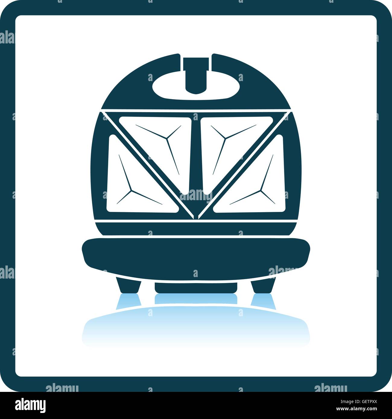 Kitchen sandwich maker icon. Shadow reflection design. Vector ...