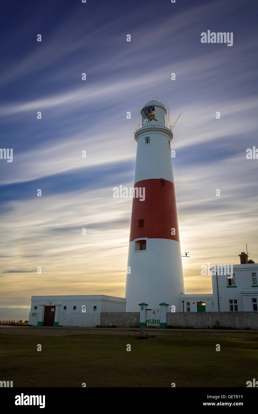 Portland Bill lighthouse at sunset Stock Photo - Alamy