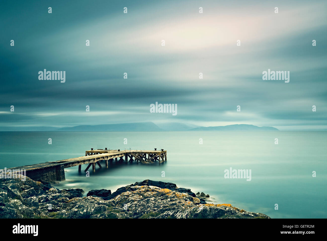 Portencross pier on the North Ayrshire coast Stock Photo - Alamy
