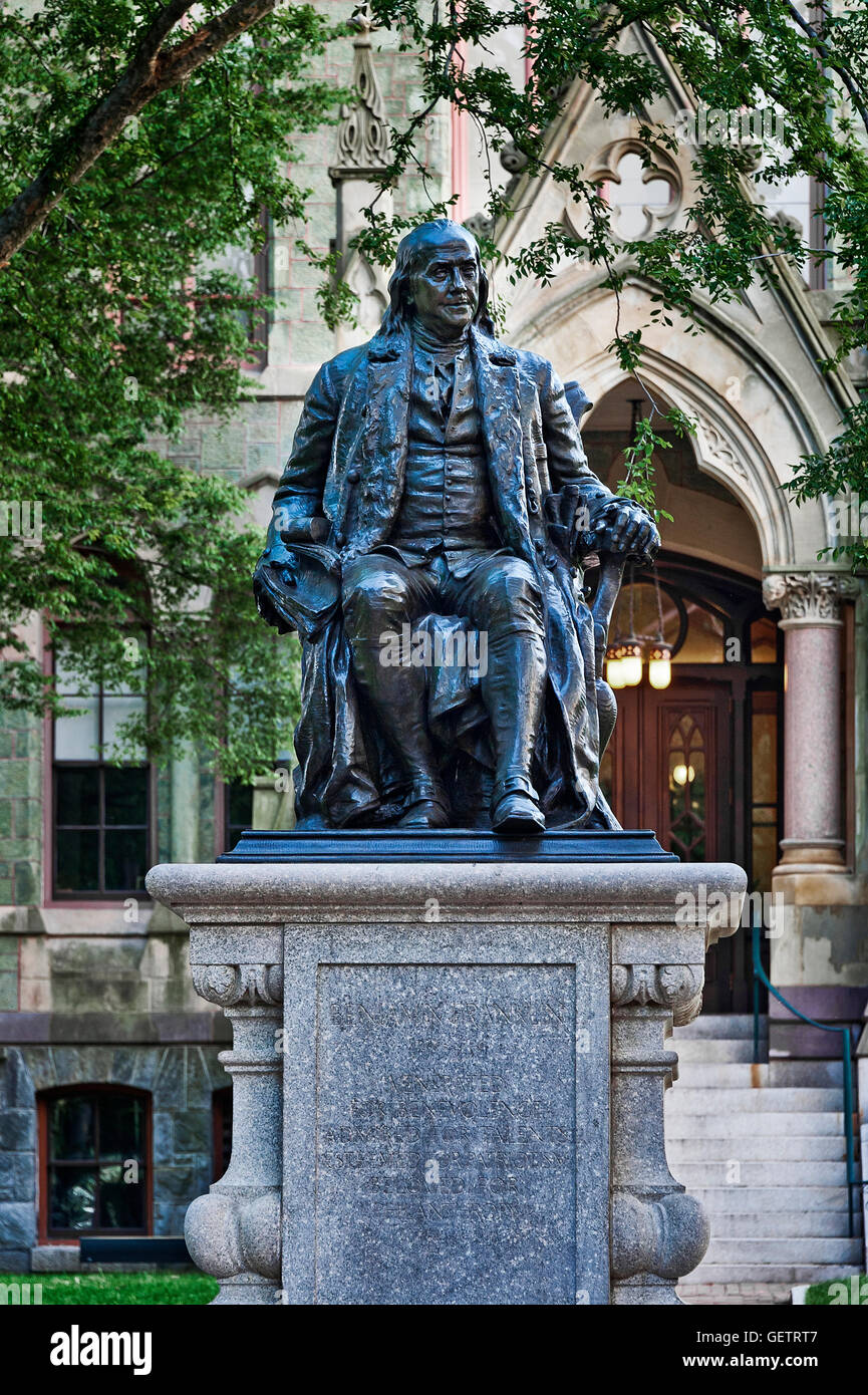 Ben Franklin sculpture on campus of the University of Pennsylvania ...