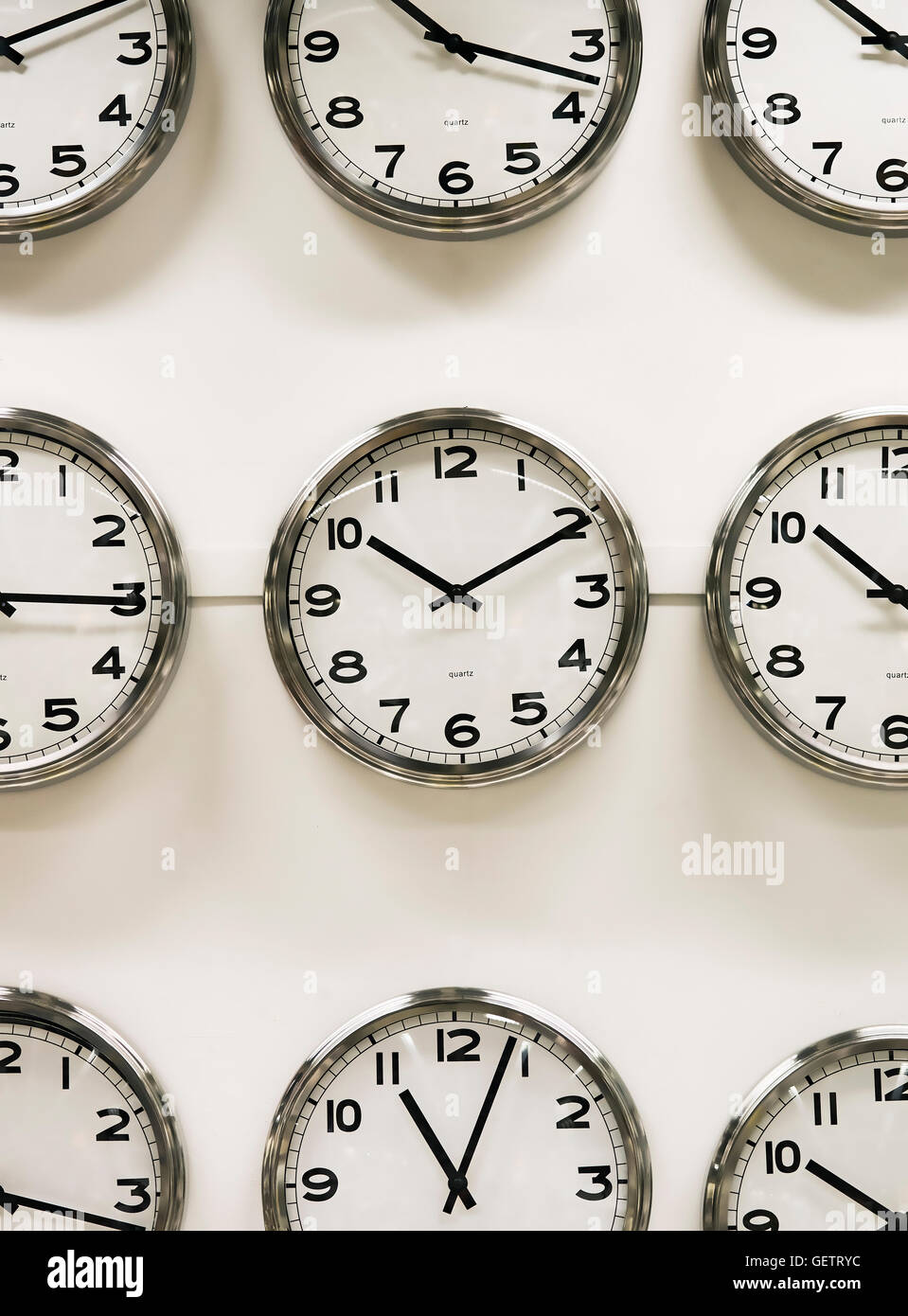 Wall clock display Stock Photo - Alamy