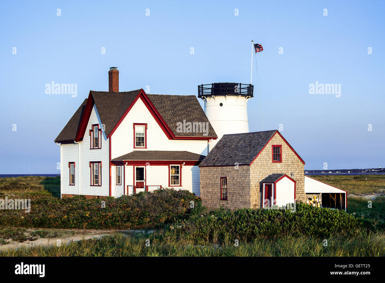 Stage Harbor lighthouse Stock Photo - Alamy