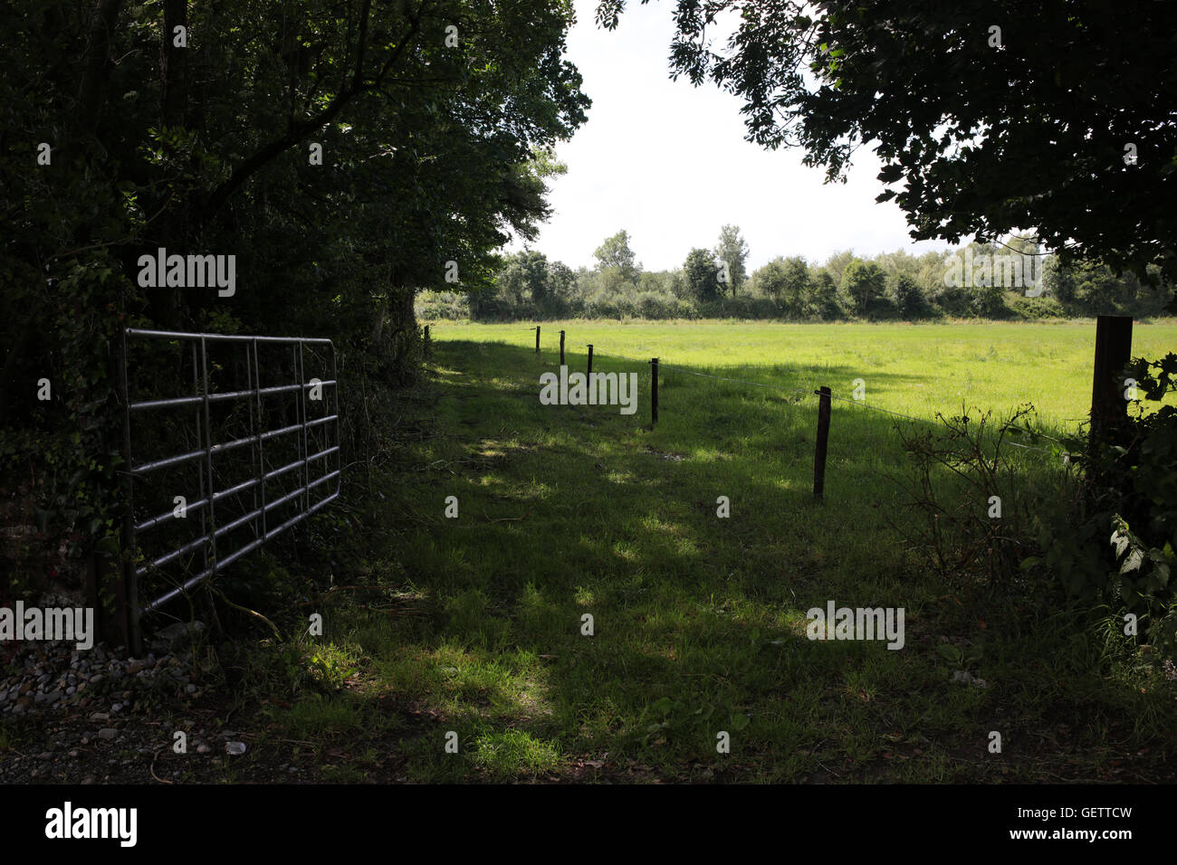 Gate to farmland - Cappoquin - County Waterford - Ireland Stock Photo ...