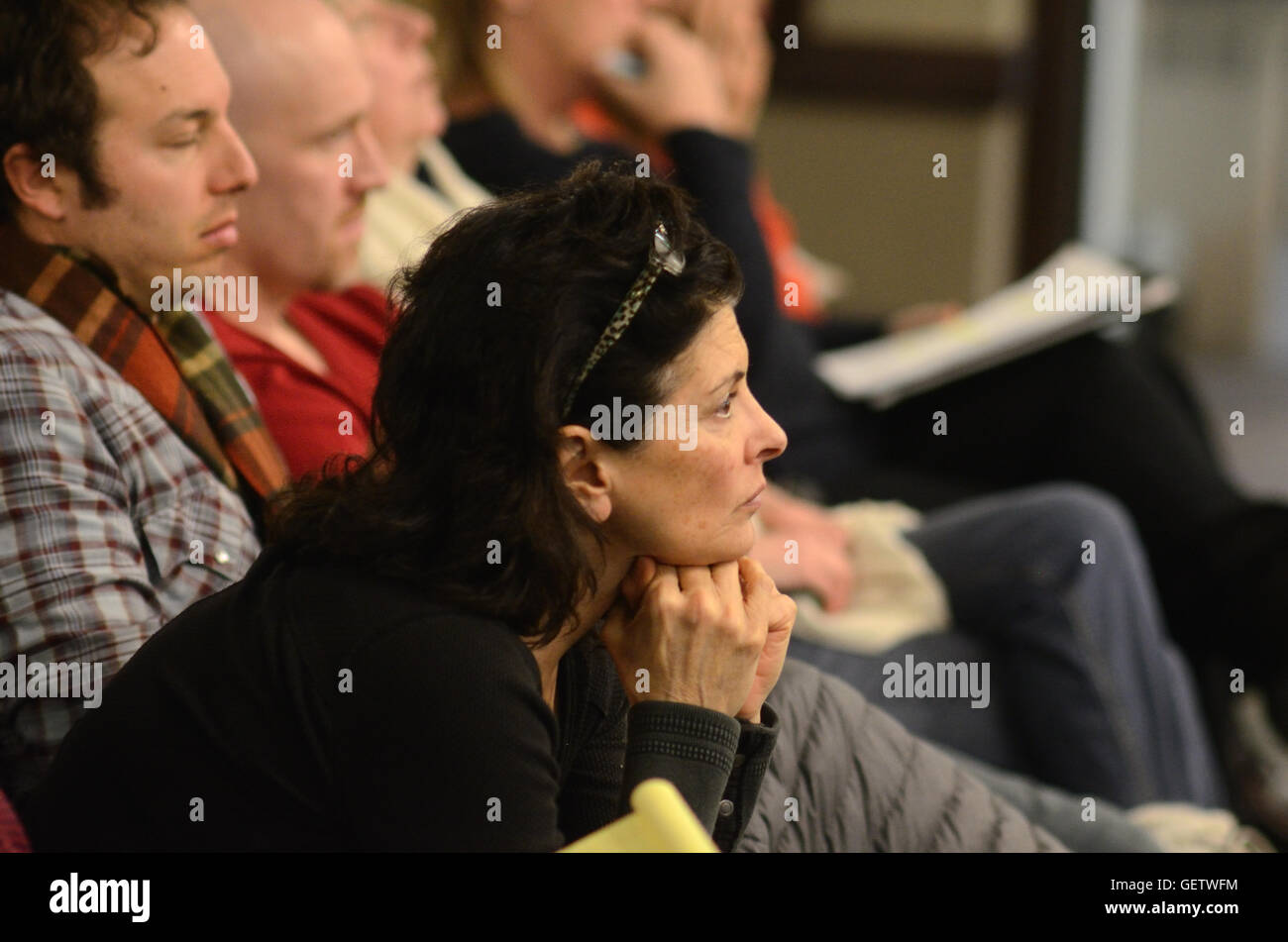 Boulder residents attending a city council meeting at which a ...
