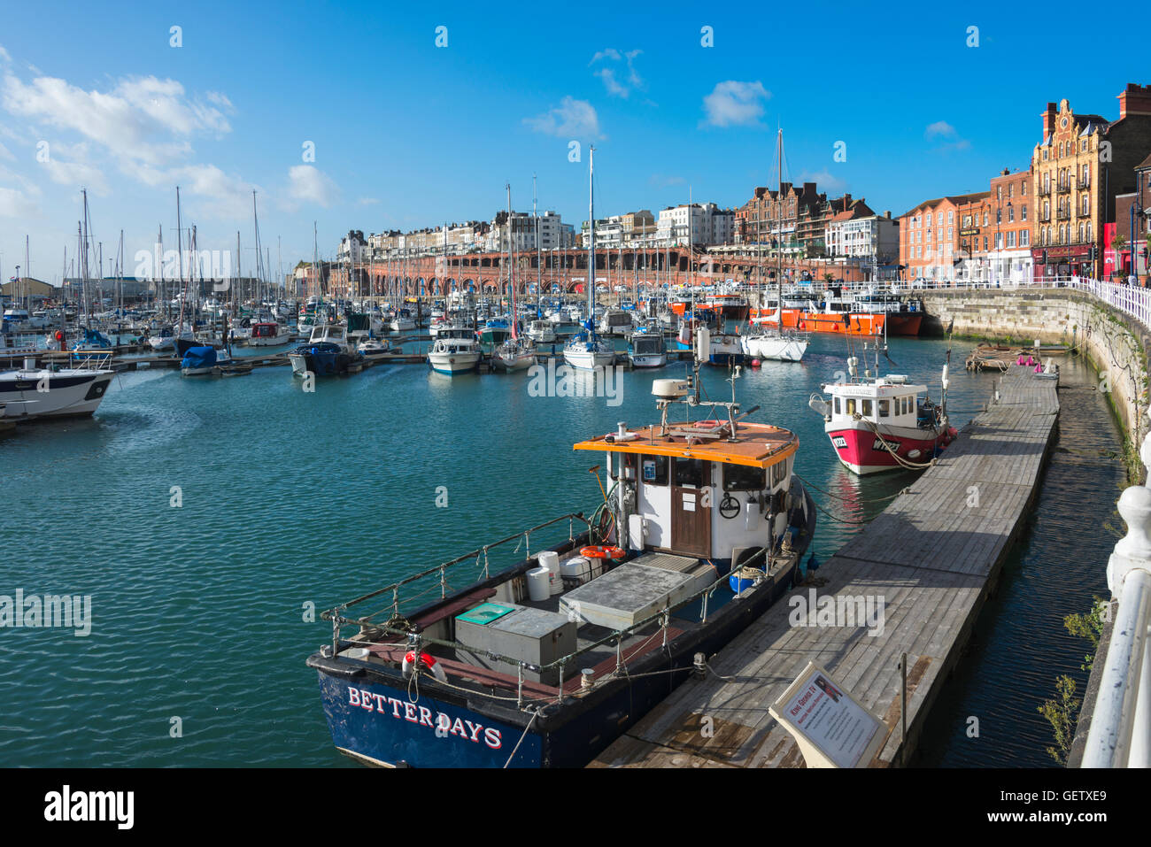 View of the Royal Harbour and Marina at Ramsgate Stock Photo - Alamy