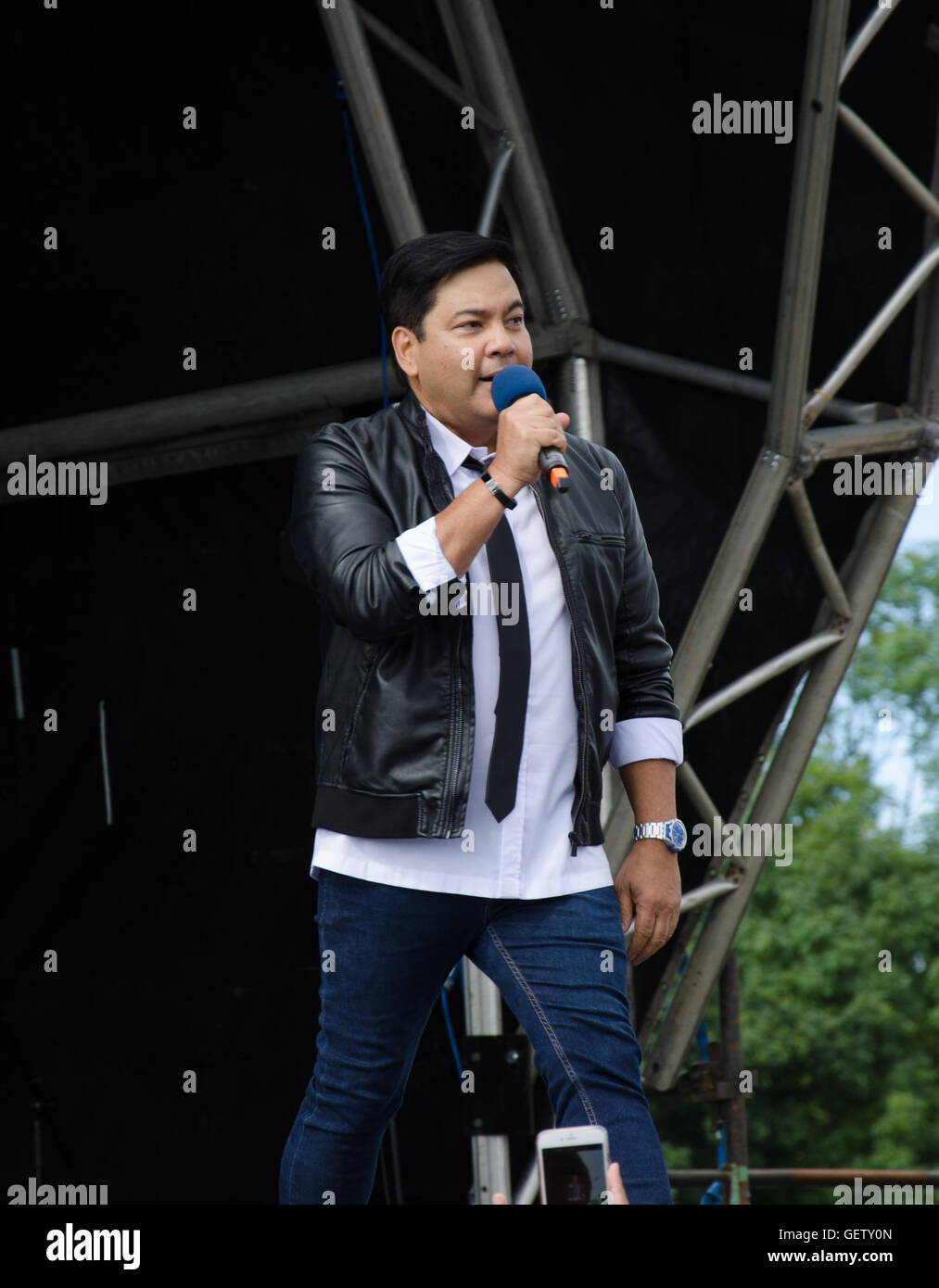Filipino celebrity Martin Nievera performs live on stage at the 2016 ...