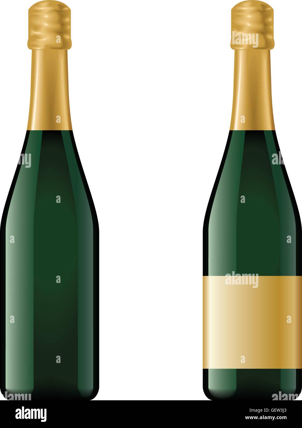 Champagne wine bottle blank Stock Vector Images - Alamy
