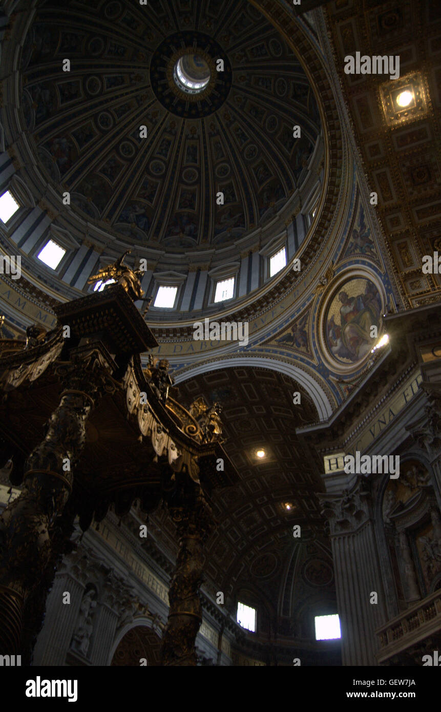 Interior of St Peter's basilica, Vatican City, Rome Stock Photo - Alamy