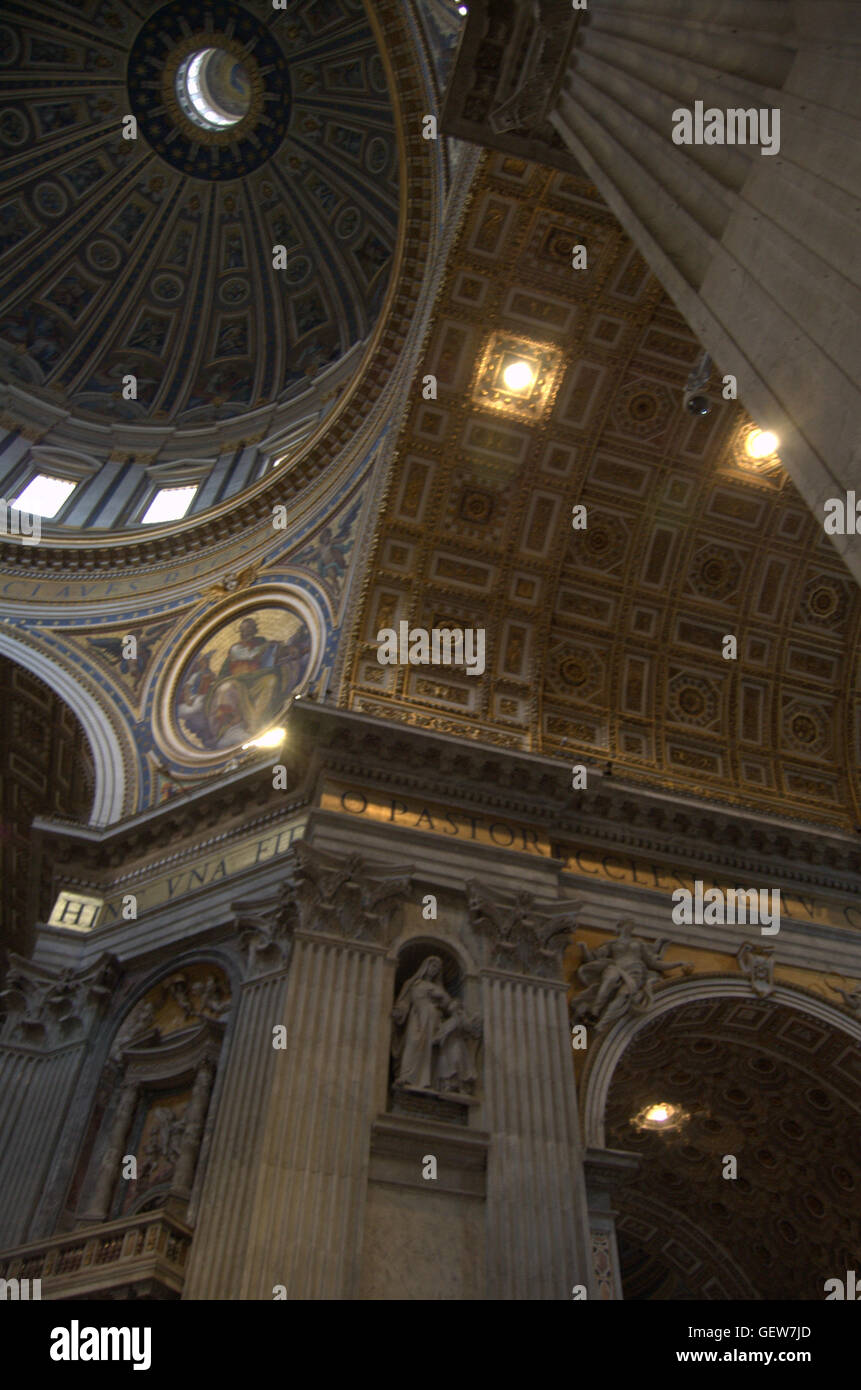 Interior of St Peter's basilica, Vatican City, Rome Stock Photo - Alamy