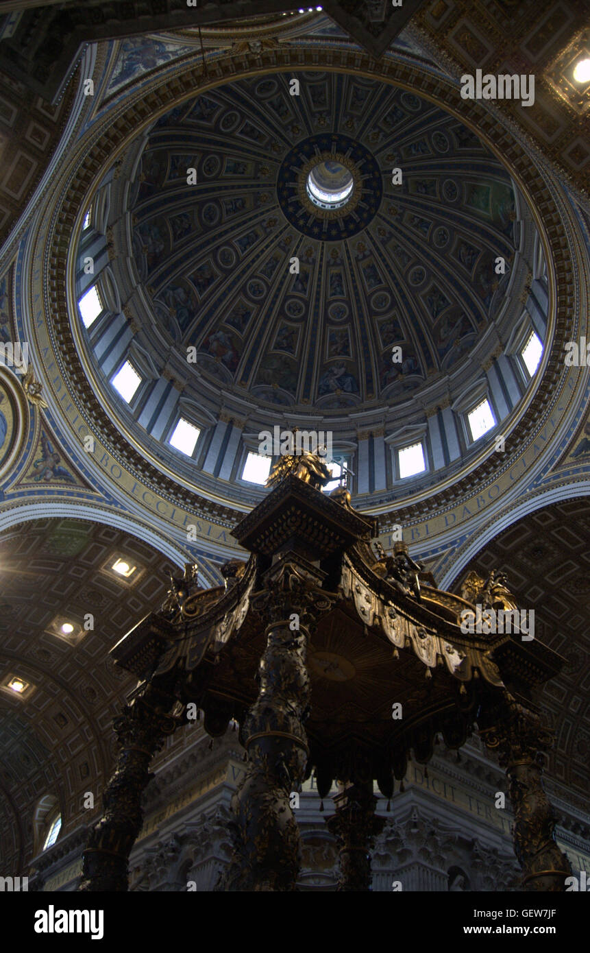 Interior of St Peter's basilica, Vatican City, Rome Stock Photo - Alamy