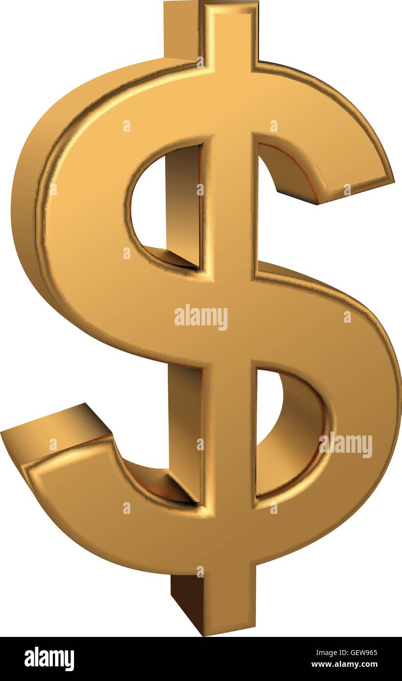 Golden dollar sign Stock Vector Image & Art - Alamy