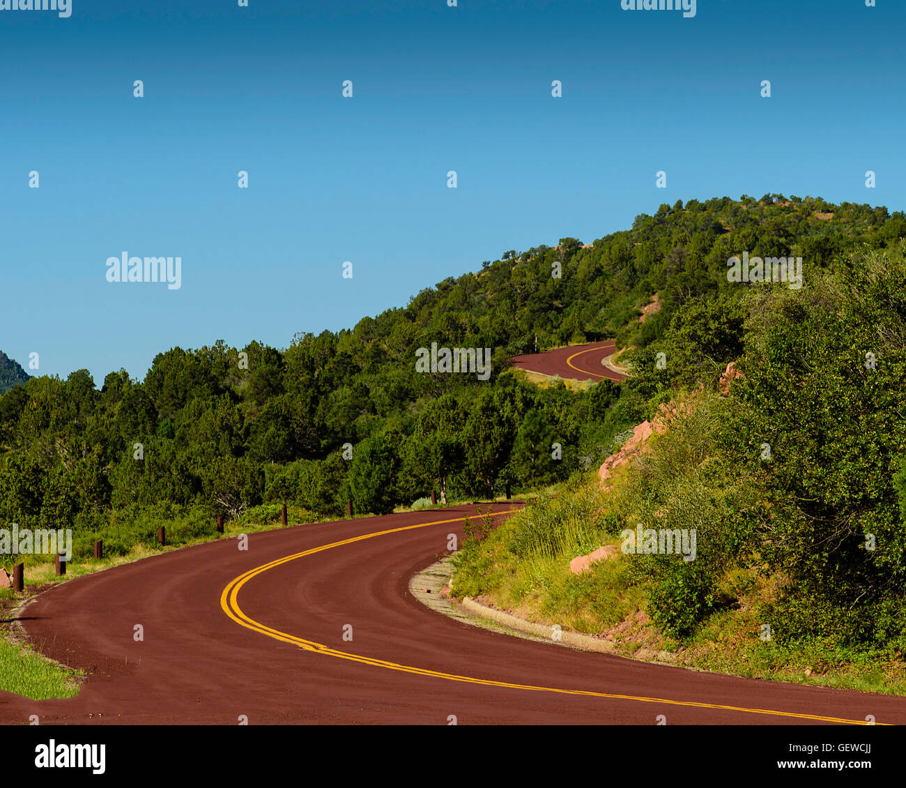 Blue side winding road hi-res stock photography and images - Alamy