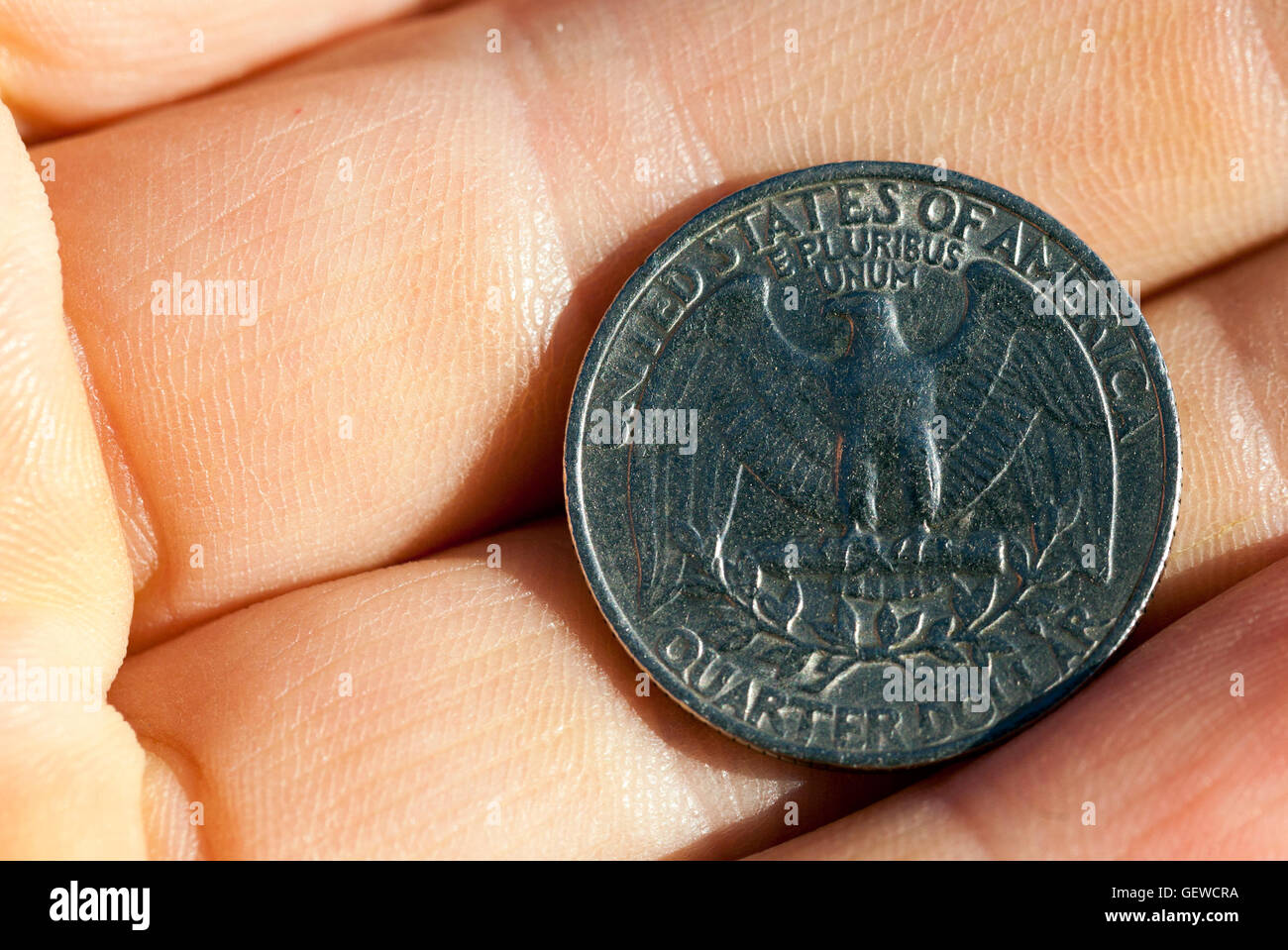 coin in hand Stock Photo - Alamy