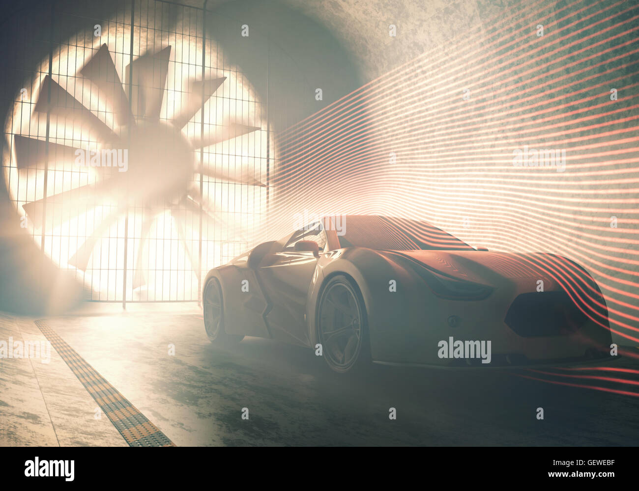 3D illustration, concept car without reference based on real vehicles ...