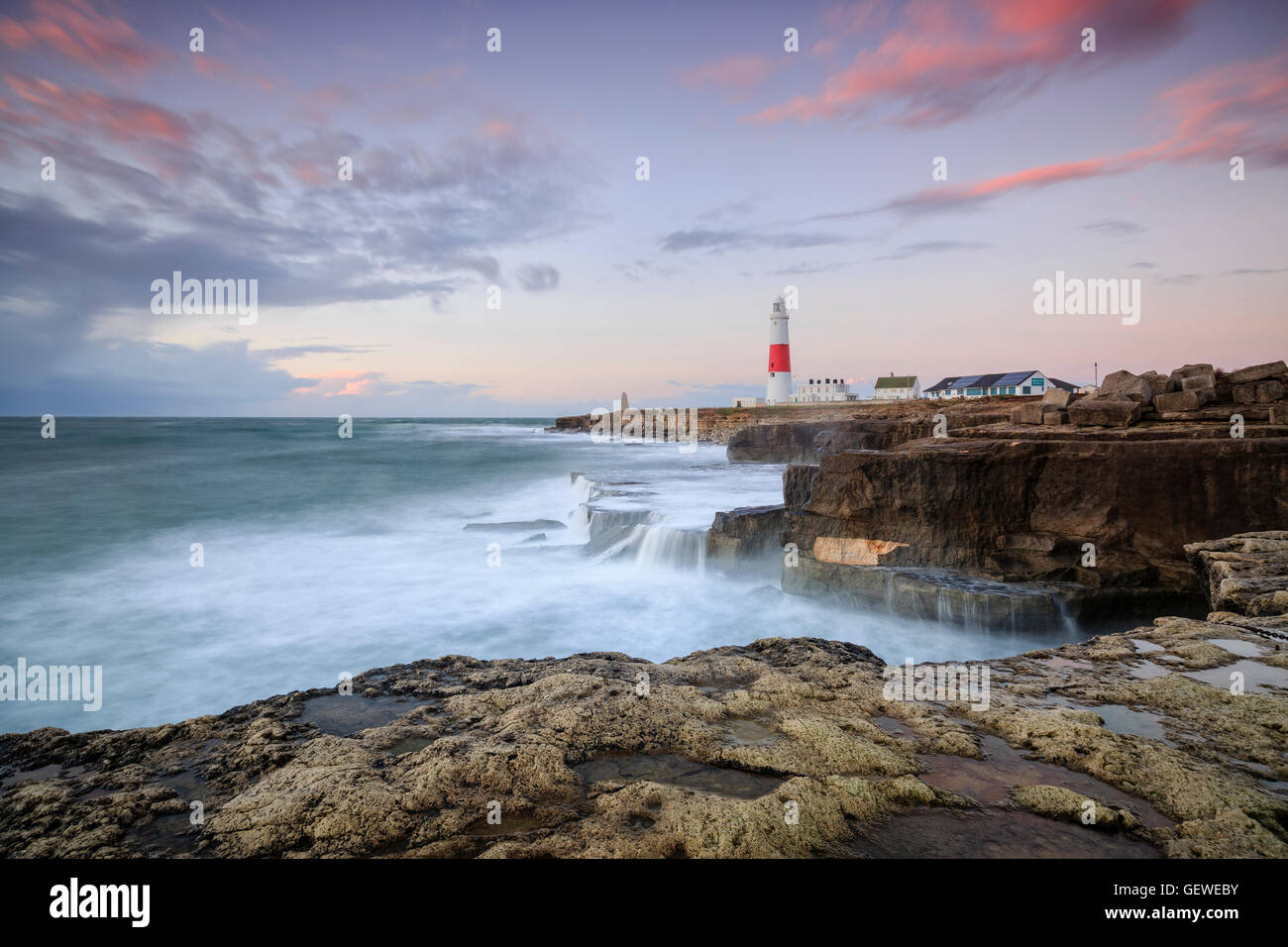 Portland bill lighthouse and rough sea hi-res stock photography and ...