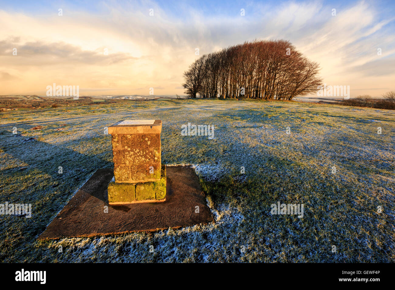 A frosty morning at Win Green Hill in Wiltshire Stock Photo - Alamy