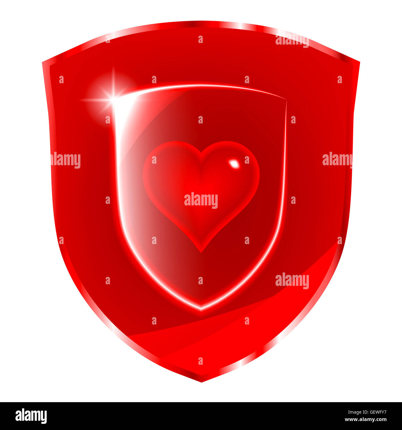 Heart and shield hi-res stock photography and images - Alamy