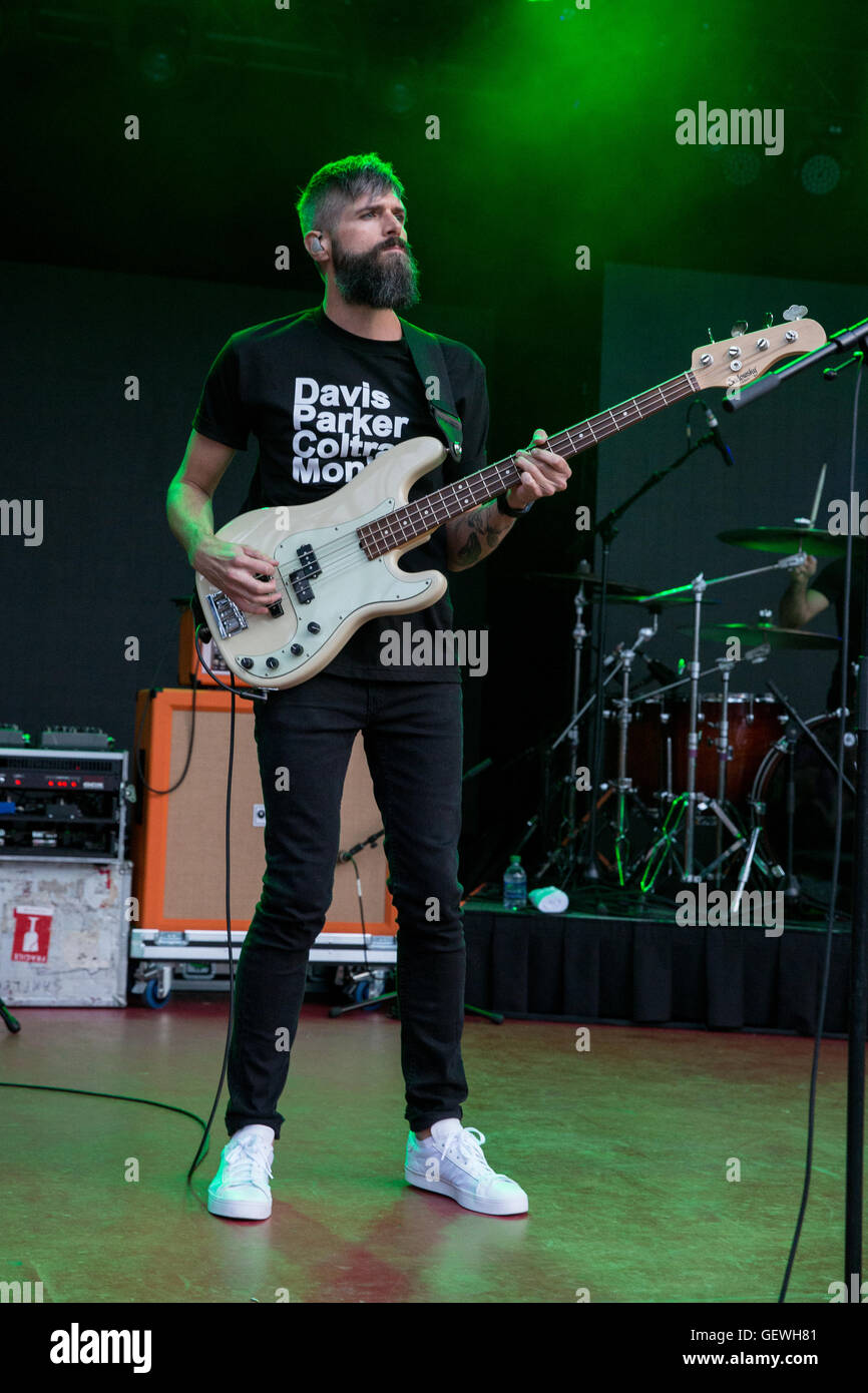 Jeremy Paige of Mother, Mother performs at the Calgary Stampede Stock ...