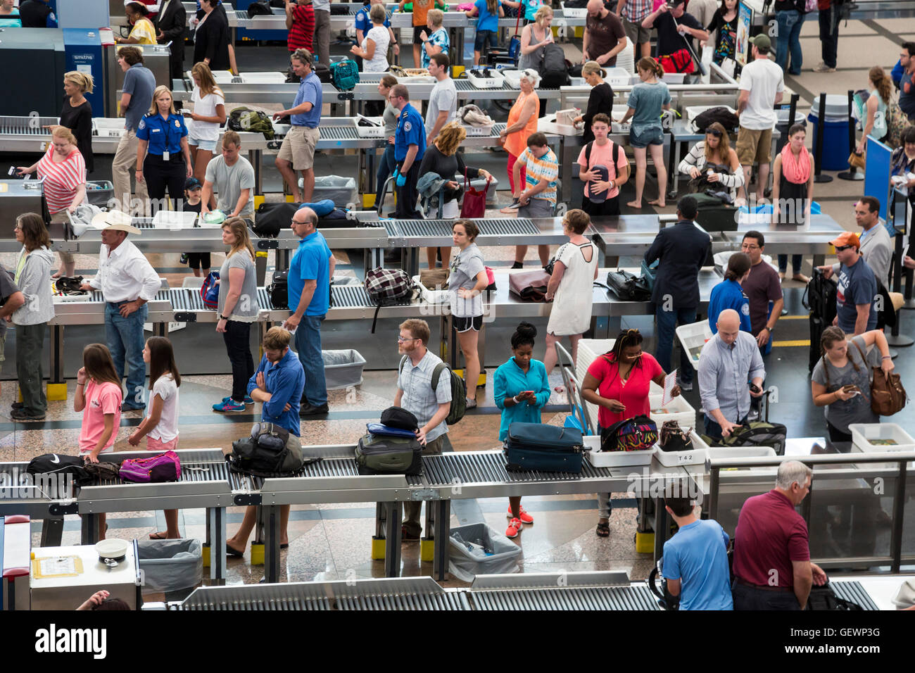 Denver, Colorado - Security screening of passengers at Denver ...