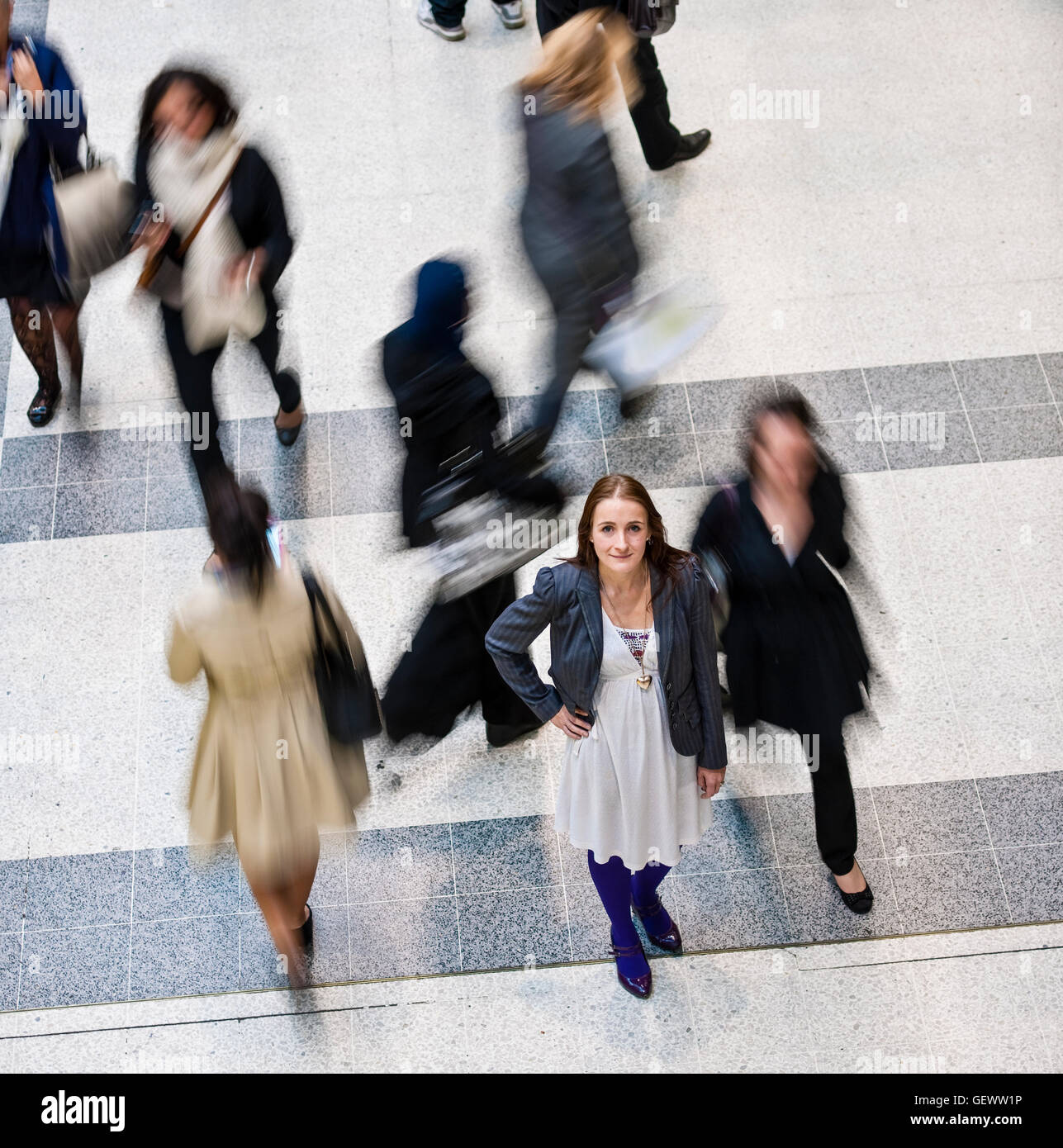 Rushing around woman High Resolution Stock Photography and Images - Alamy