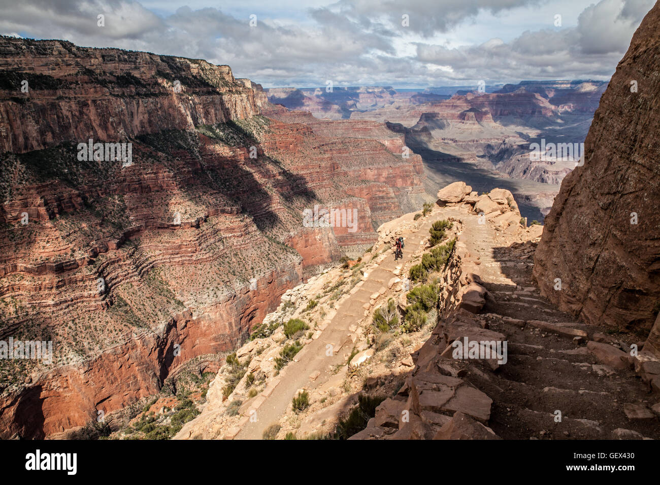 Hiker in the Grand Canyon, Arizona, USA Stock Photo - Alamy