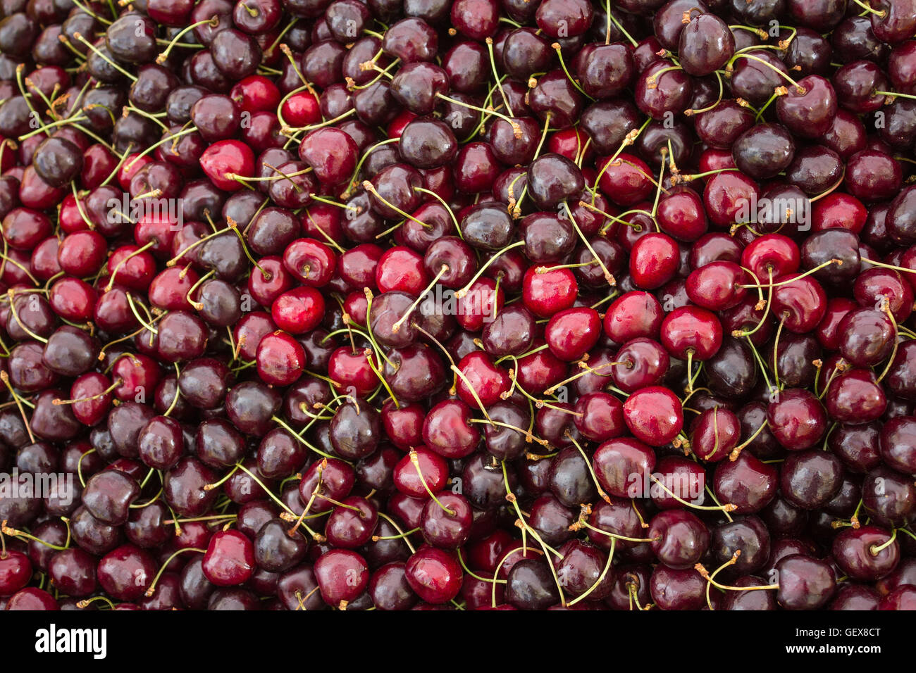 cherry fruit background - many cherries closeup Stock Photo - Alamy