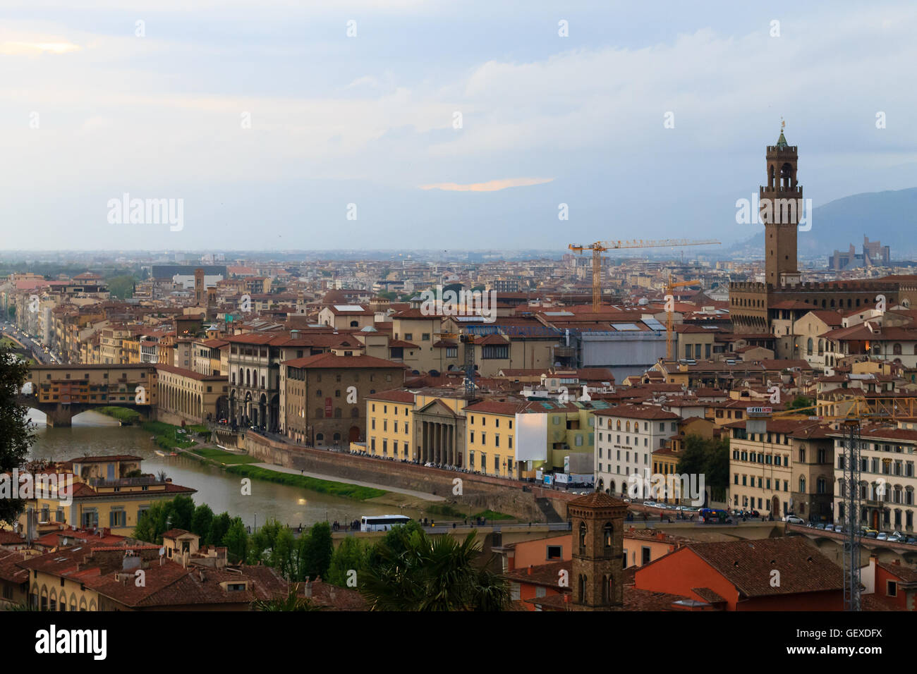 Florence panorama from Rose Garden, Italian landscape Stock Photo - Alamy