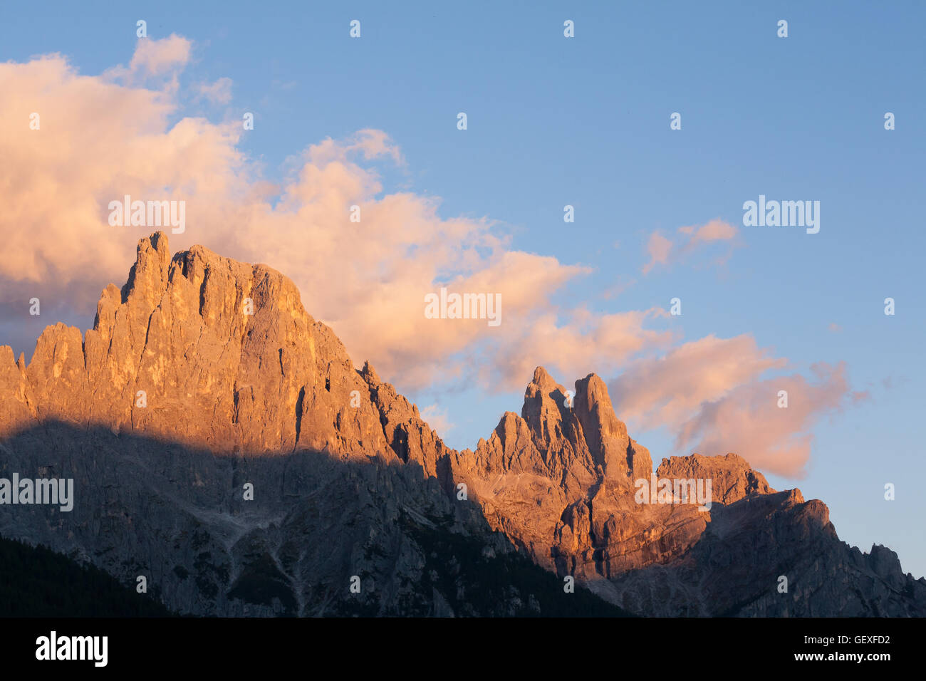Italian dolomites. Mountain landscape from "San Martino di Castrozza ...
