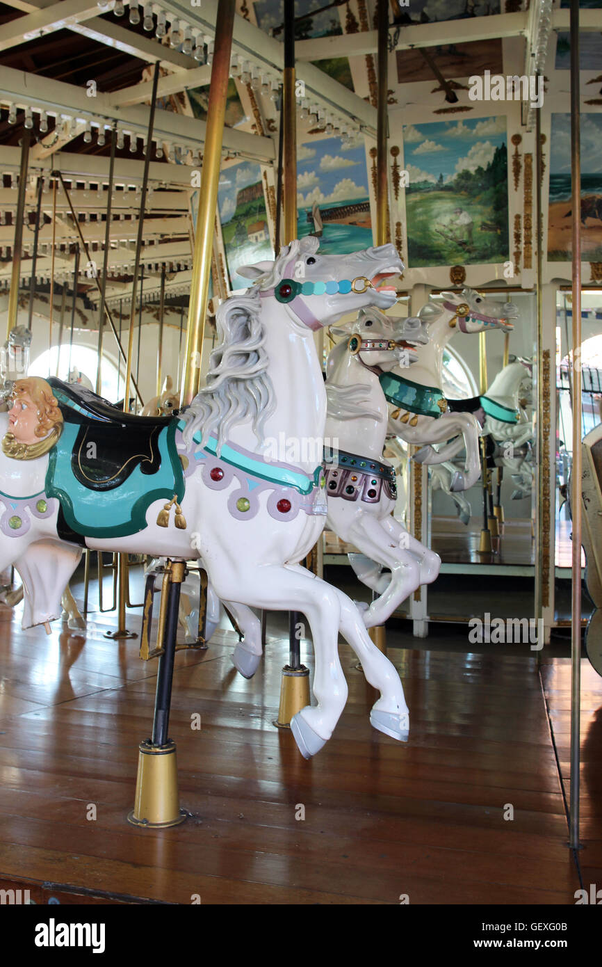 White Carousel Horses High Resolution Stock Photography and Images - Alamy