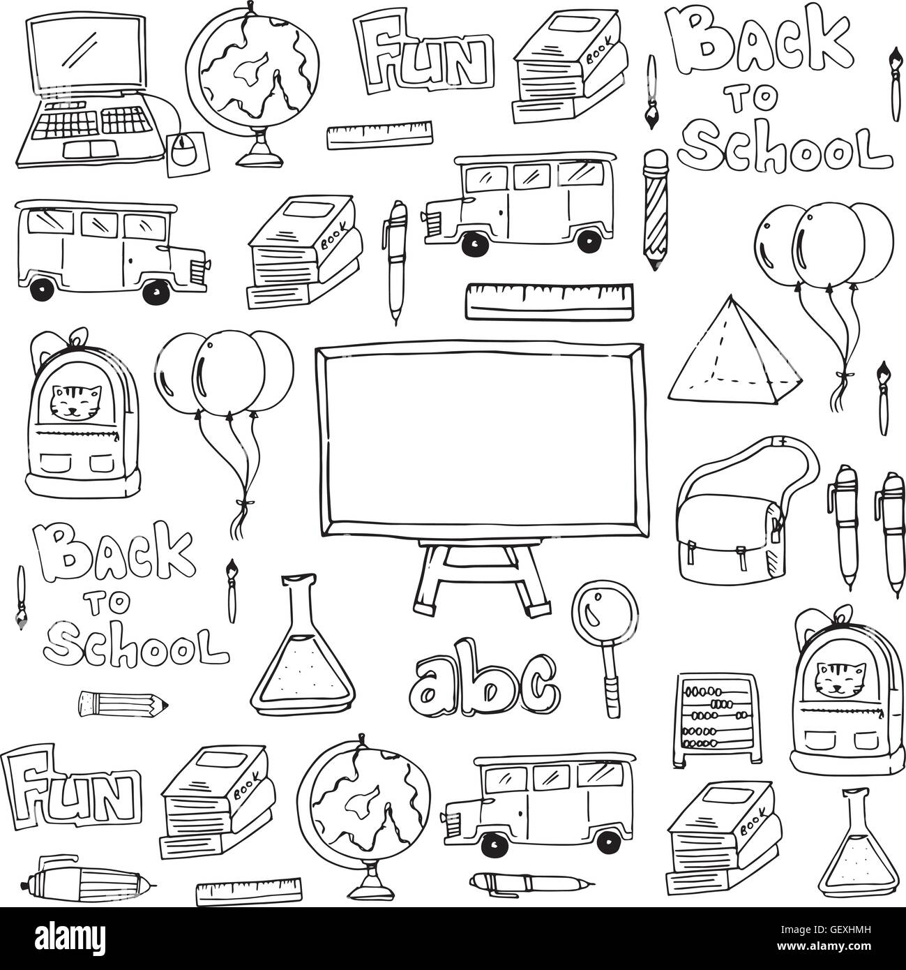 Hand draw classroom supplies doodles Stock Vector Image & Art - Alamy Hand draw classroom supplies doodles Stock Vector Image & Art - Alamy
