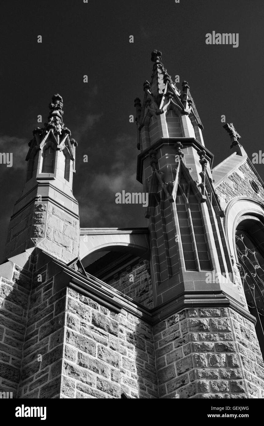 St. Patrick's Basilica with limestone federation gothic architecture in ...