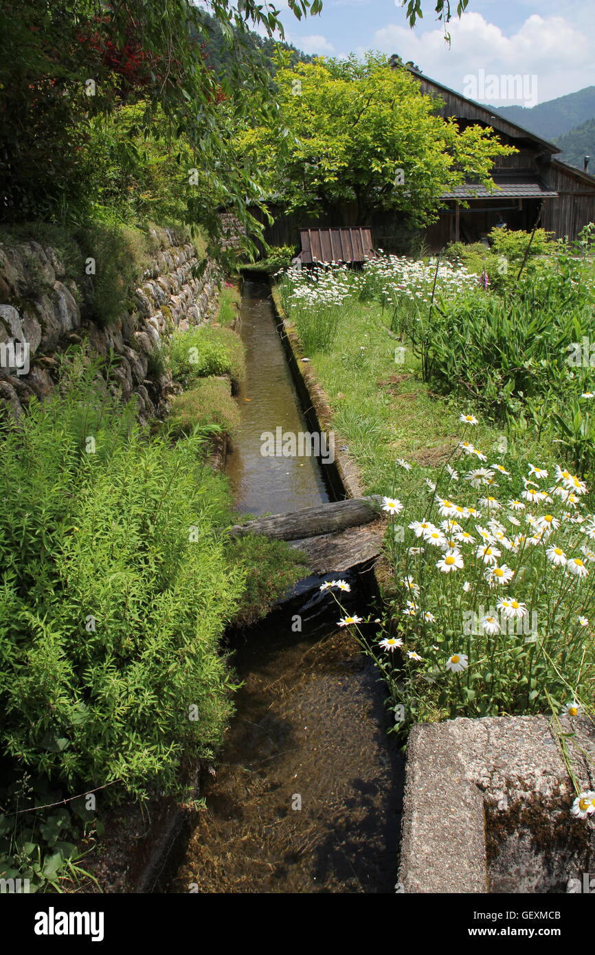 Japanese traditional village scene Stock Photo - Alamy