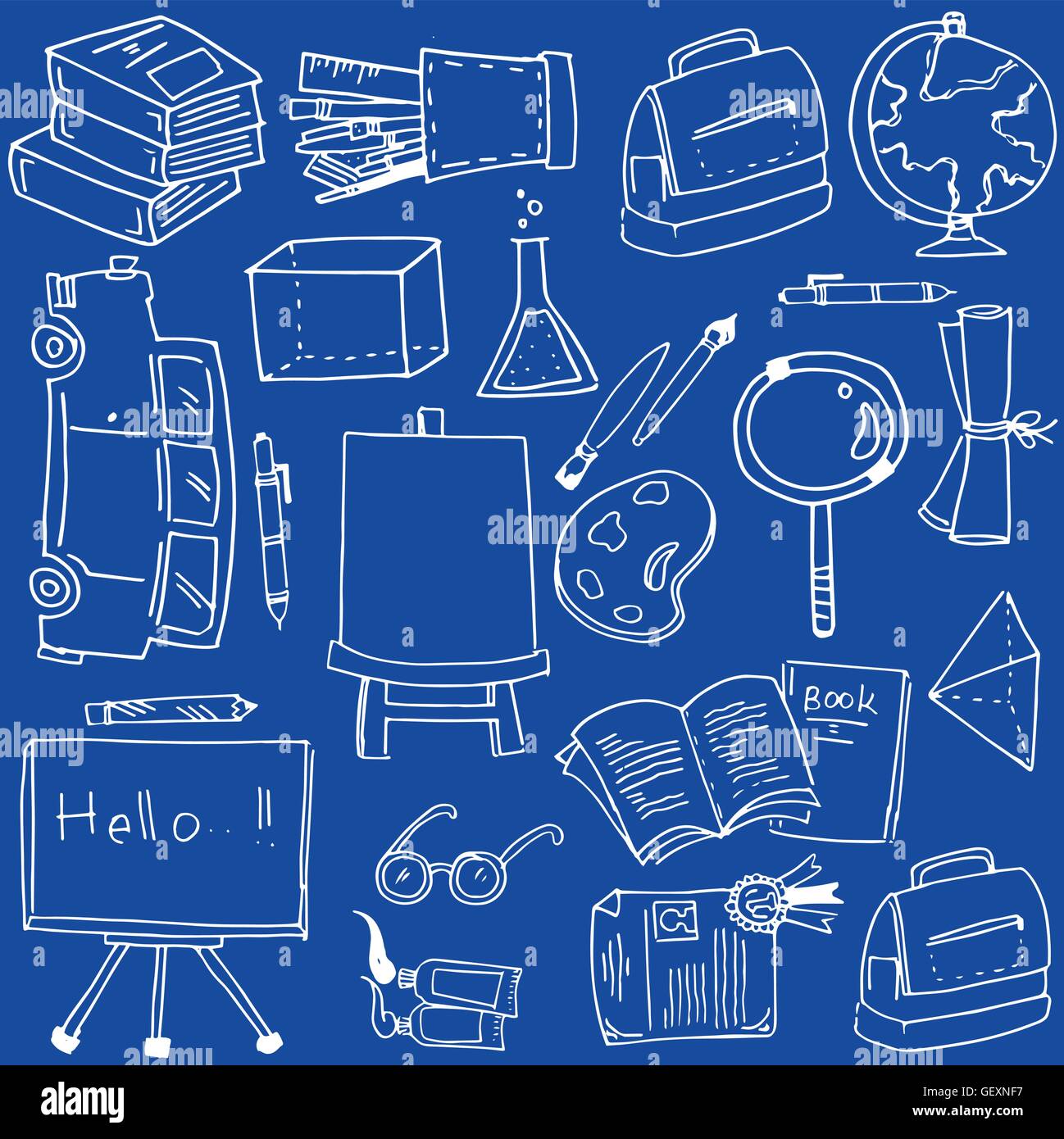 On blue backgrounds school doodles Stock Vector Image & Art - Alamy On blue backgrounds school doodles Stock Vector Image & Art - Alamy