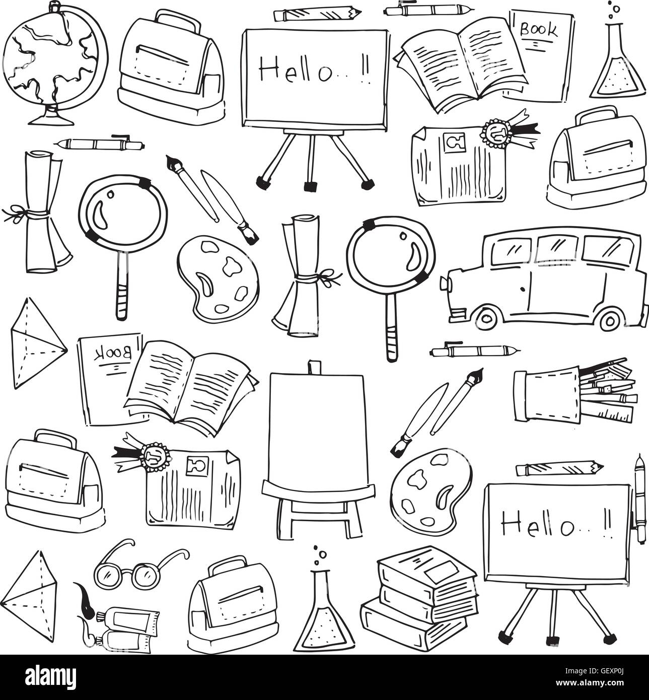 School Notebook Doodles