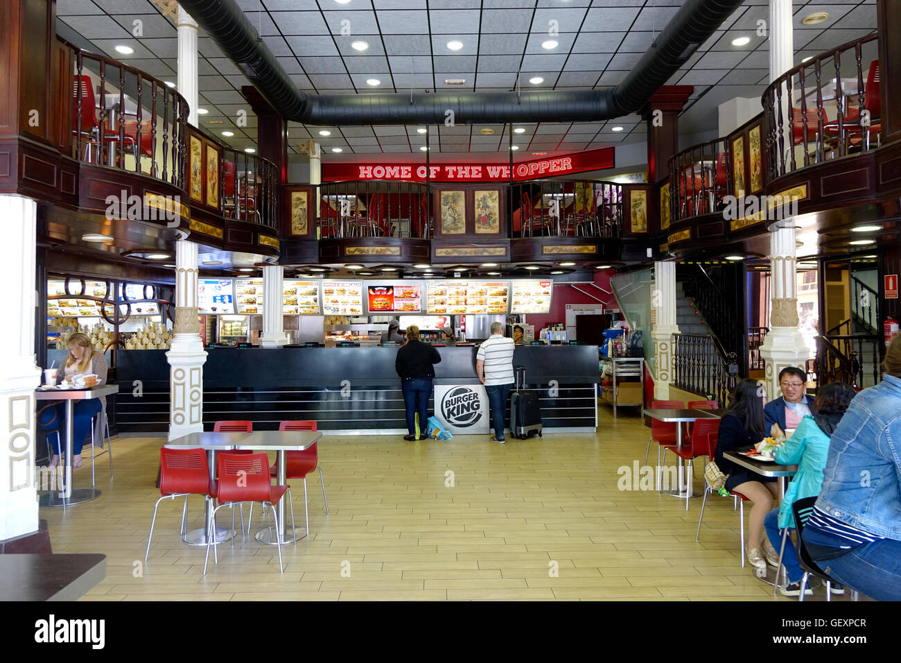 A Burger King fast food restaurant in Barcelona, Spain Stock Photo - Alamy