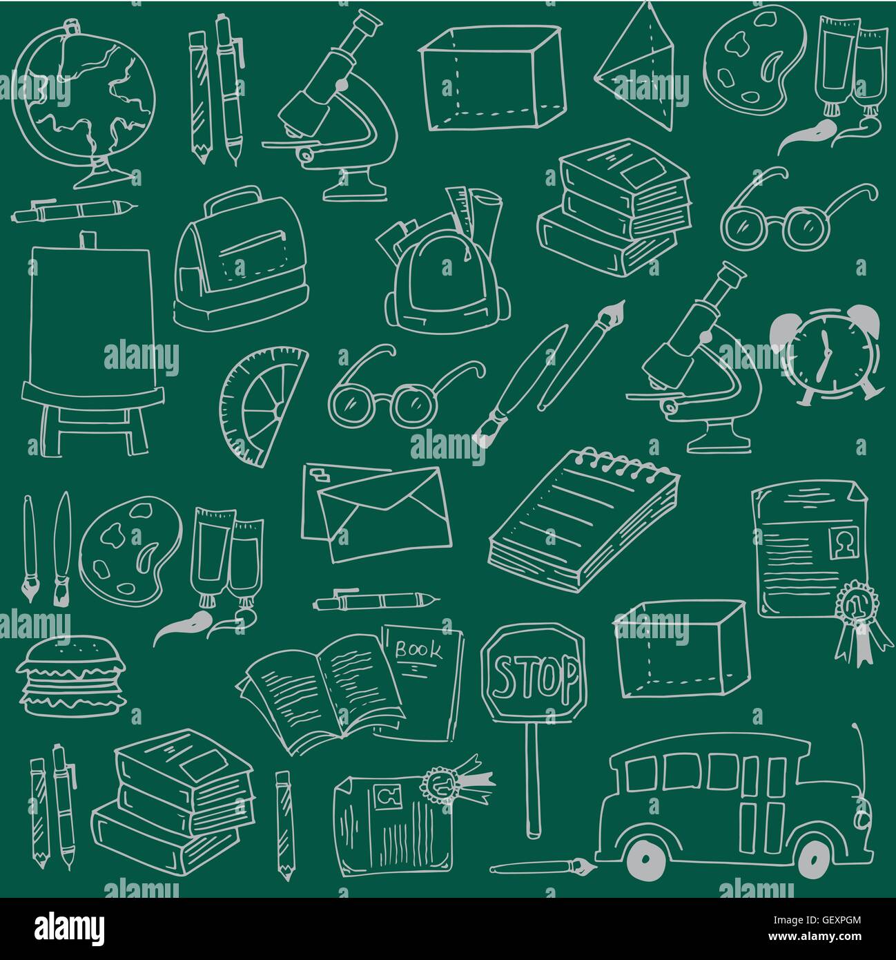 Hand draw school education doodles Stock Vector Image & Art - Alamy