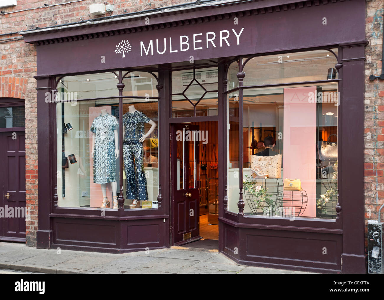 Mulberry shop window Stock Photo - Alamy