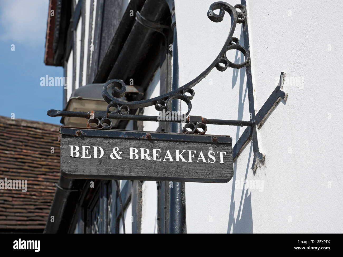 Bed and breakfast sign Stock Photo - Alamy