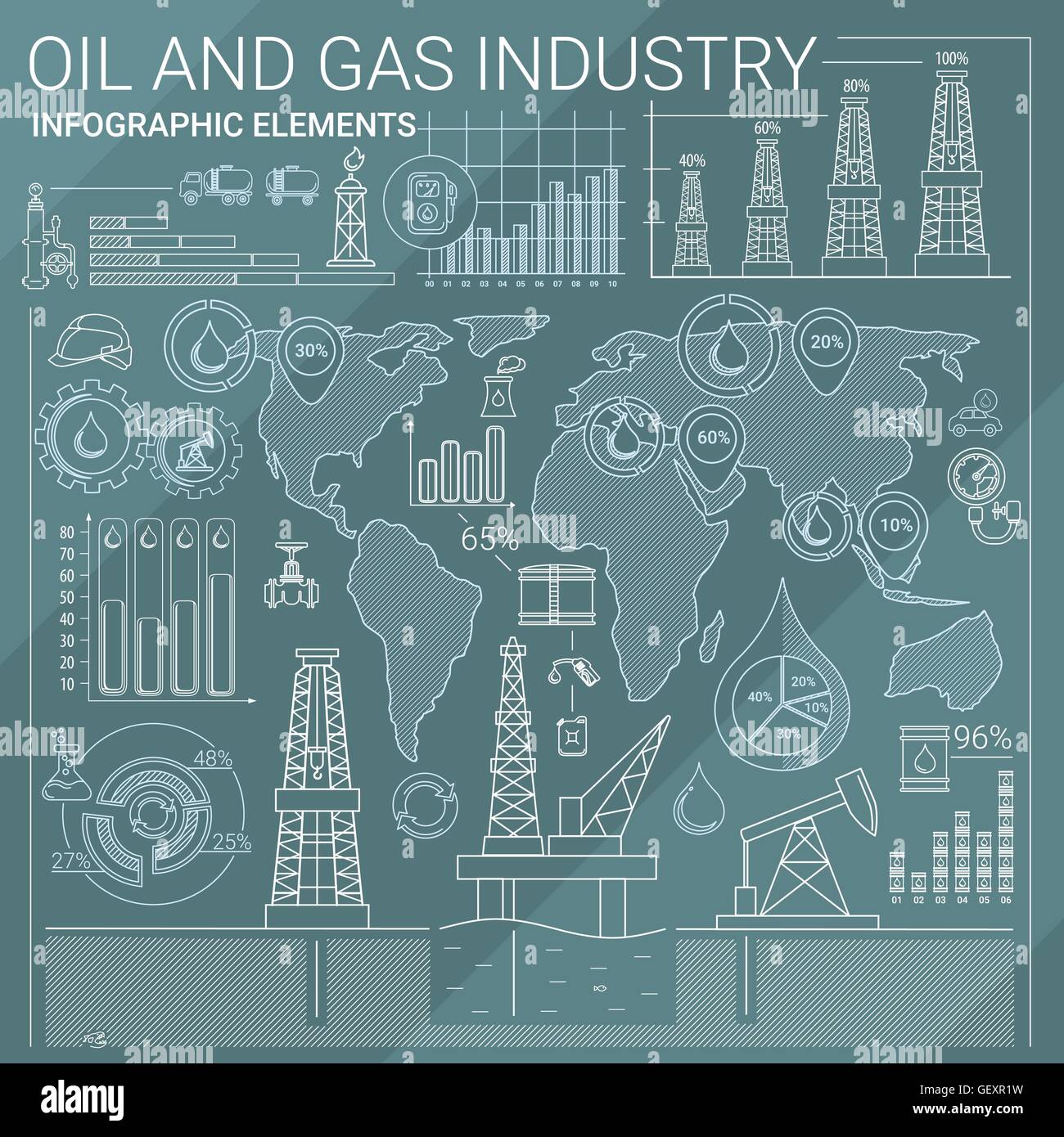 Oil and Gas Industry Infographic Elements Stock Vector Image & Art - Alamy