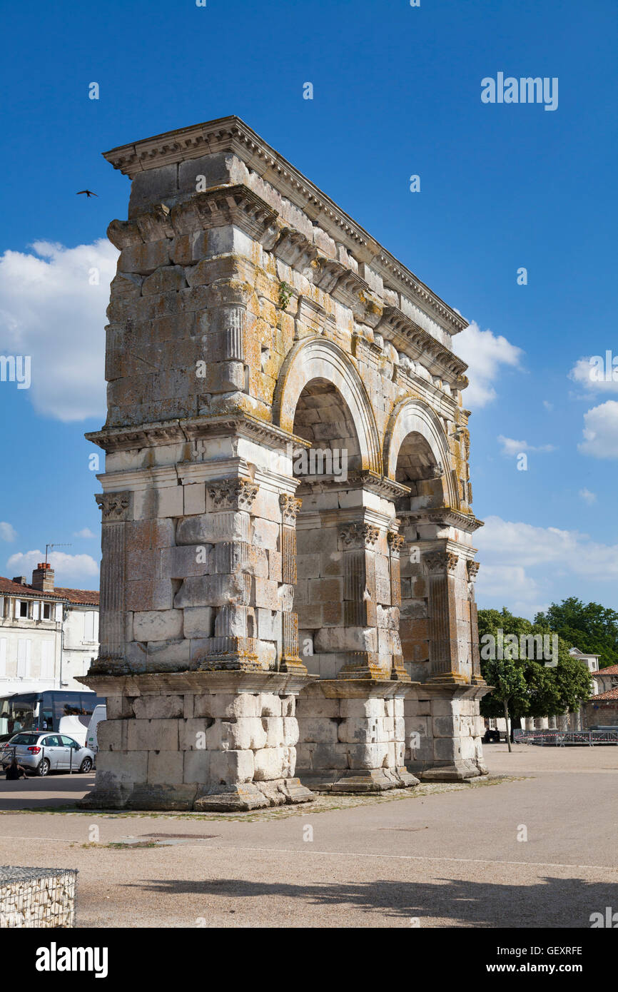 The roman Arch of Germanicus in Saintes in France Stock Photo - Alamy