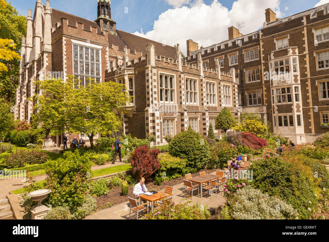 Middle Temple Hall and Gardens in London Stock Photo - Alamy