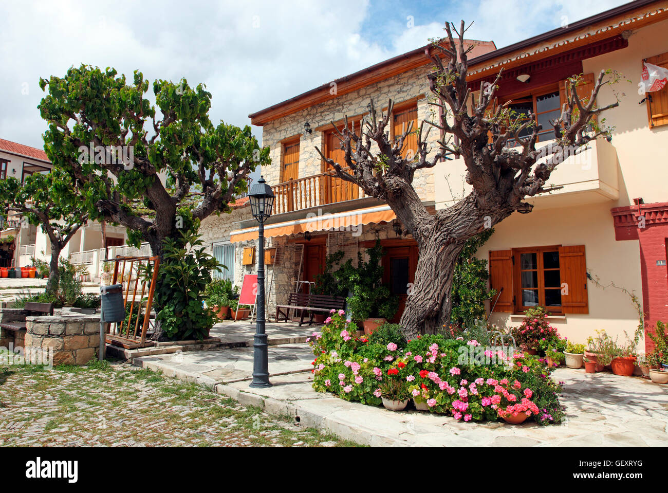 The wine making village of Omodos Stock Photo - Alamy