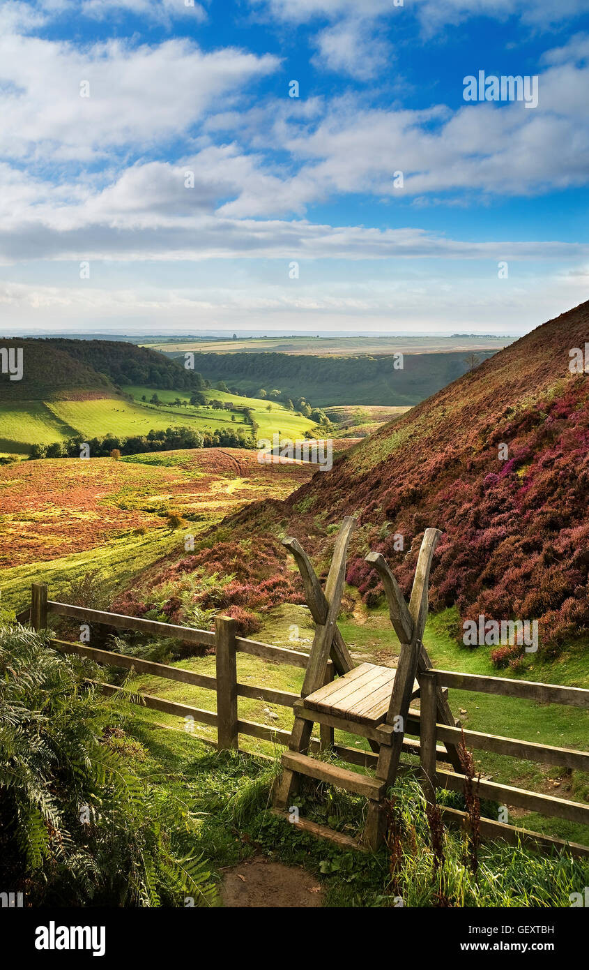 The stile on the path to Low Horcum Stock Photo - Alamy