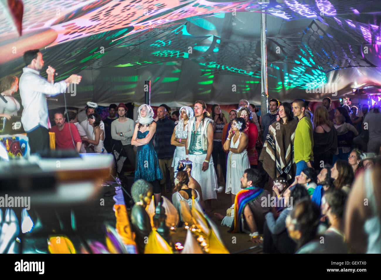 People attend a workshop at the Colourfest Festival at St Giles House ...
