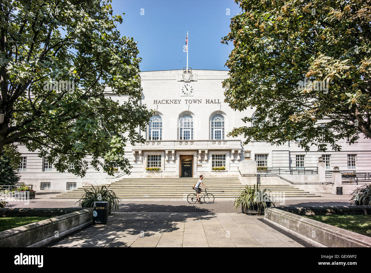 Hackney Town Hall in the summer time Stock Photo - Alamy